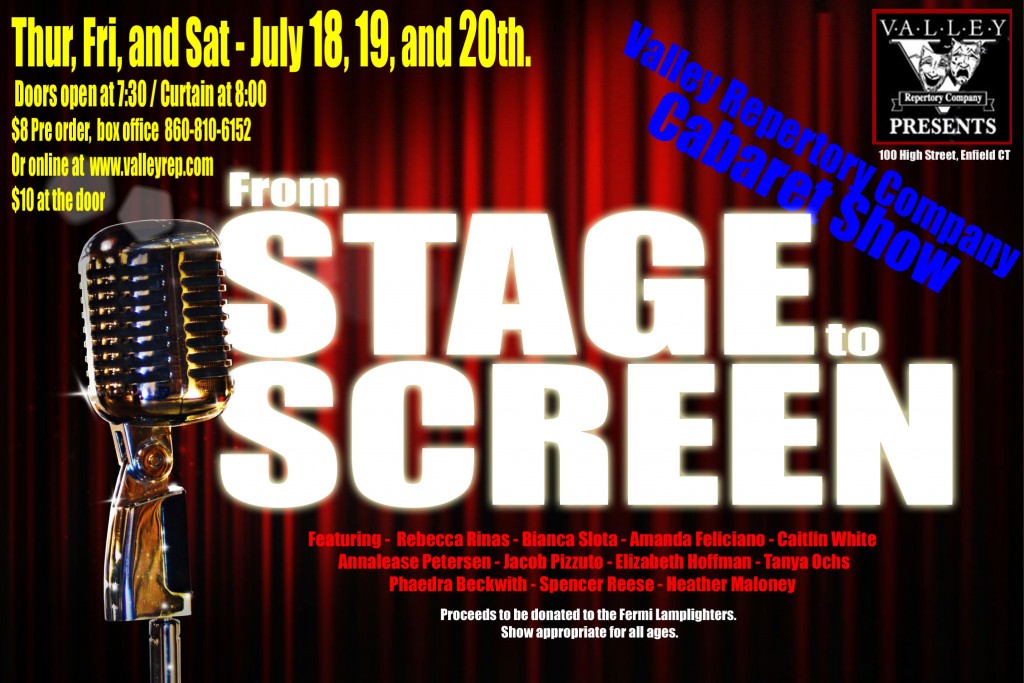 2013 FLYER STAGE TO SCREEN web flyer – Enfield's Valley Rep Theater Company